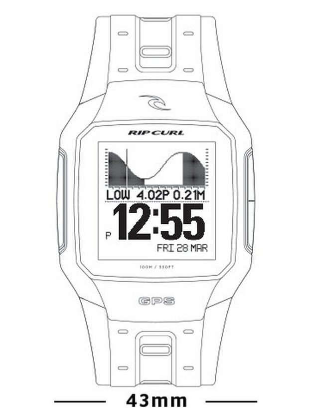 Rip Curl Search GPS Series 2 Tide Watch - Smooth Star Skateboards | Hydro Surf Shop | Dunedin ...